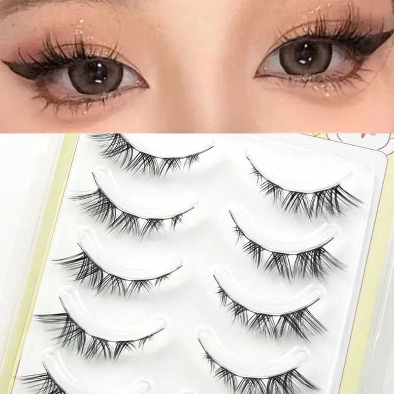 New-5-Pairs-Little-Demon-Cos-False-Eyelashes-Natural-Thick-Comic-Black ...