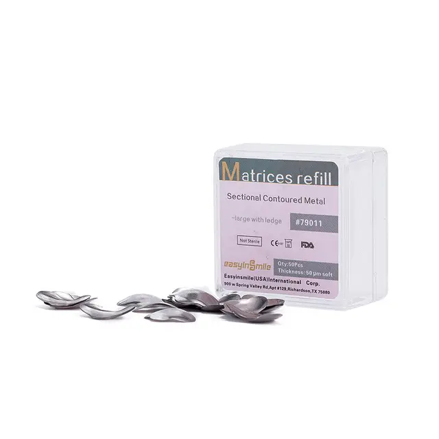 50 Pcs/Set Dental Sectional Contoured Matrices Refill Matrix Band ...
