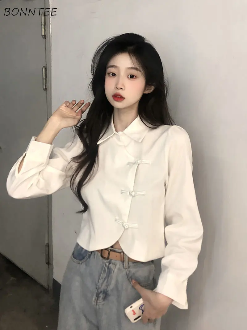 Shirts-Women-Long-Sleeve-Summer-New-Arrival-Straight-Loose-All-match ...