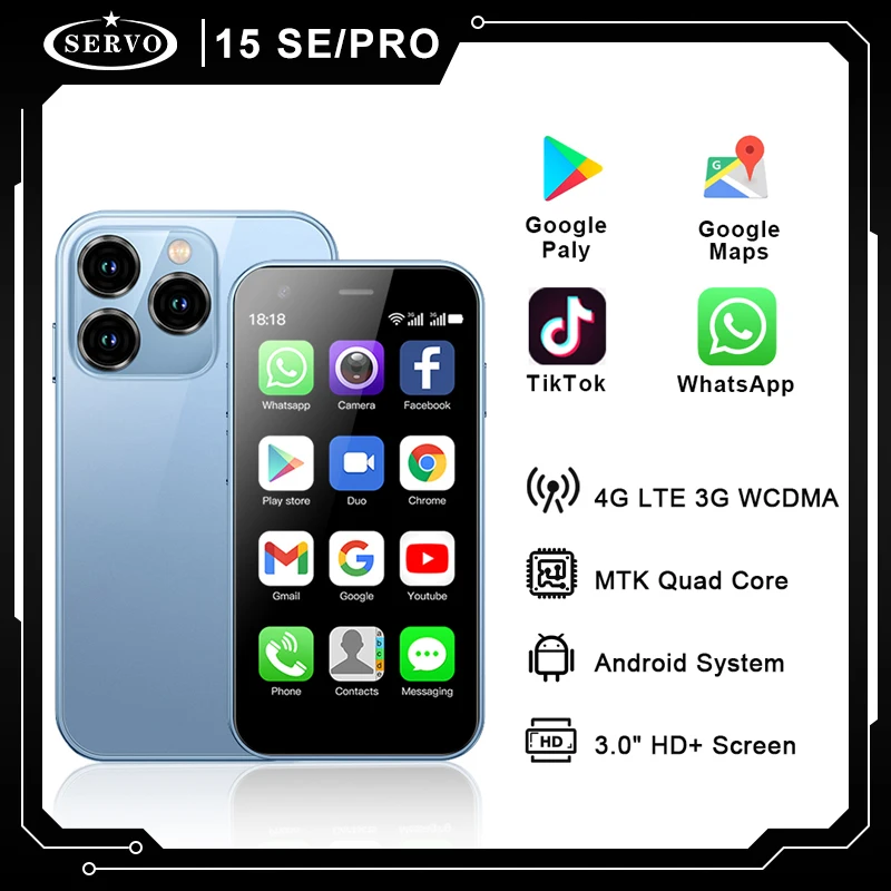 SERVO-15SE-PRO-Smartphone-peque-o-3G-4G-Android-OS-3GB-64GB-Quad-Core-3 ...