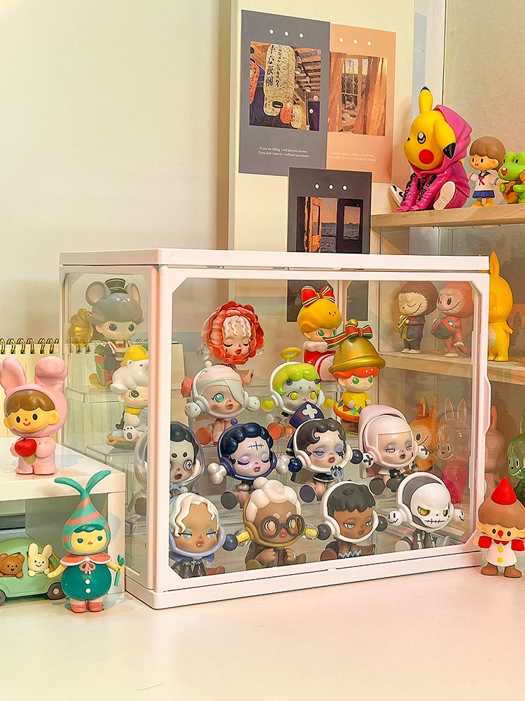 แก้วขนาดใหญ่โปร่งใสกล่องตาบอดกล่องเก็บของชั้นโชว์สำหรับ Popmart ตัวเลข ...