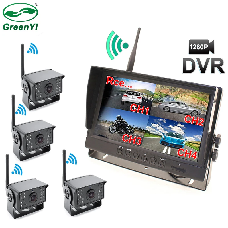 2022 Update Ahd Digital Wireless Backup Dvr Record Camera And 4ch 9 ...
