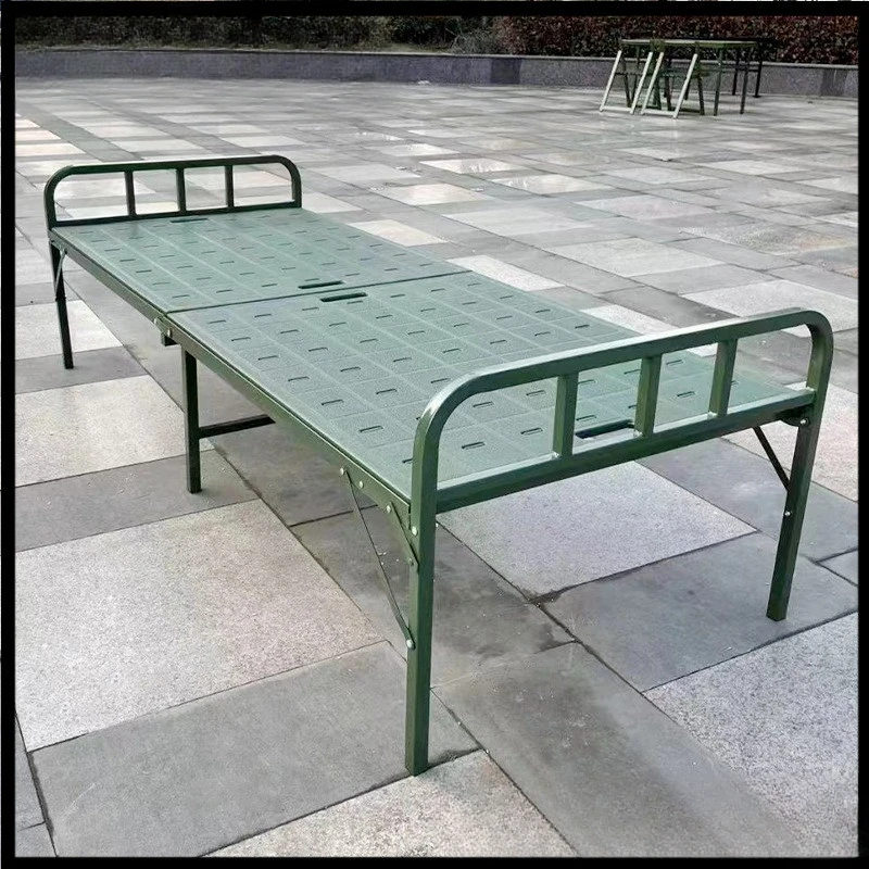 Plastic-steel-outdoor-field-folding-bed-portable-marching-military ...