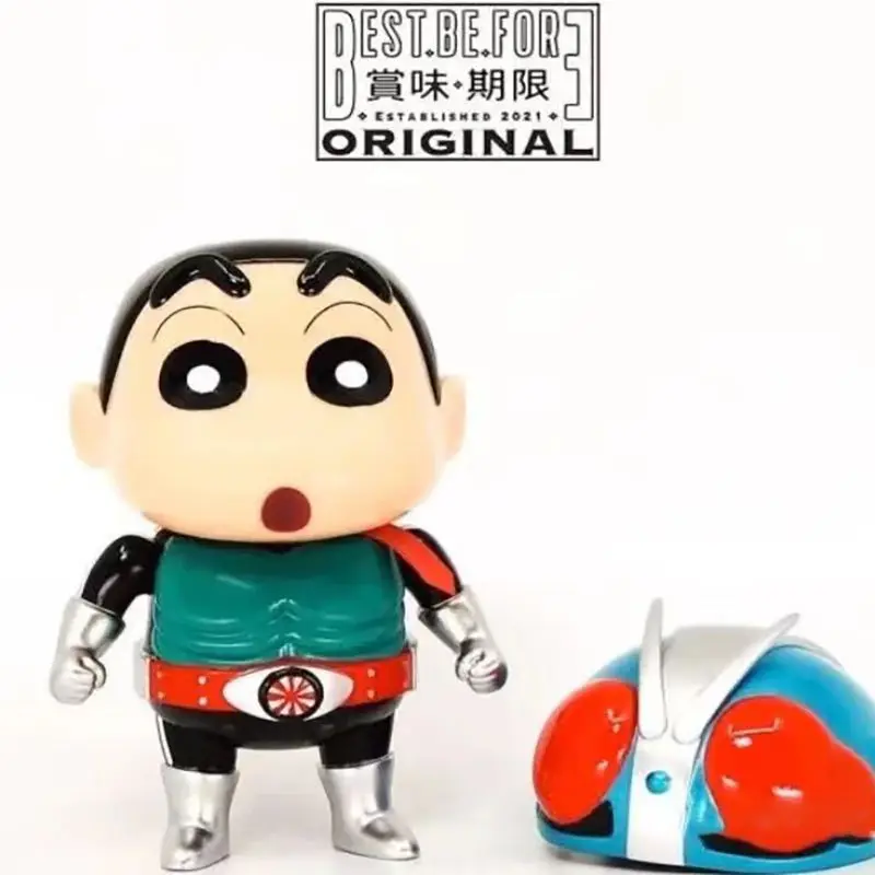 2023 New Anime Cartoon Crayon Shin-chan Figures COS Kamen Rider Kawaii ...