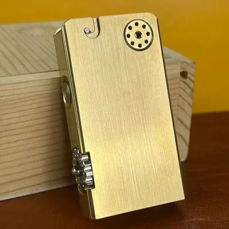 Semi-Automatic-Gasoline-Cigarette-Lighter-Rare-Brass-petrol-lighters ...