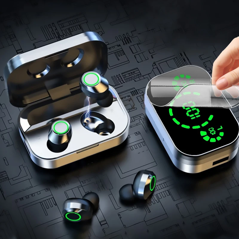 Auriculares inalámbricos TWS con Bluetooth, dispositivo de audio estéreo para todos los ...