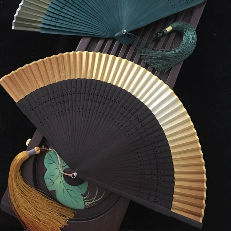 Silk-Female-Fan-Small-Flower-Carving-Japanese-Hefeng-Folding-Fan-Edo ...