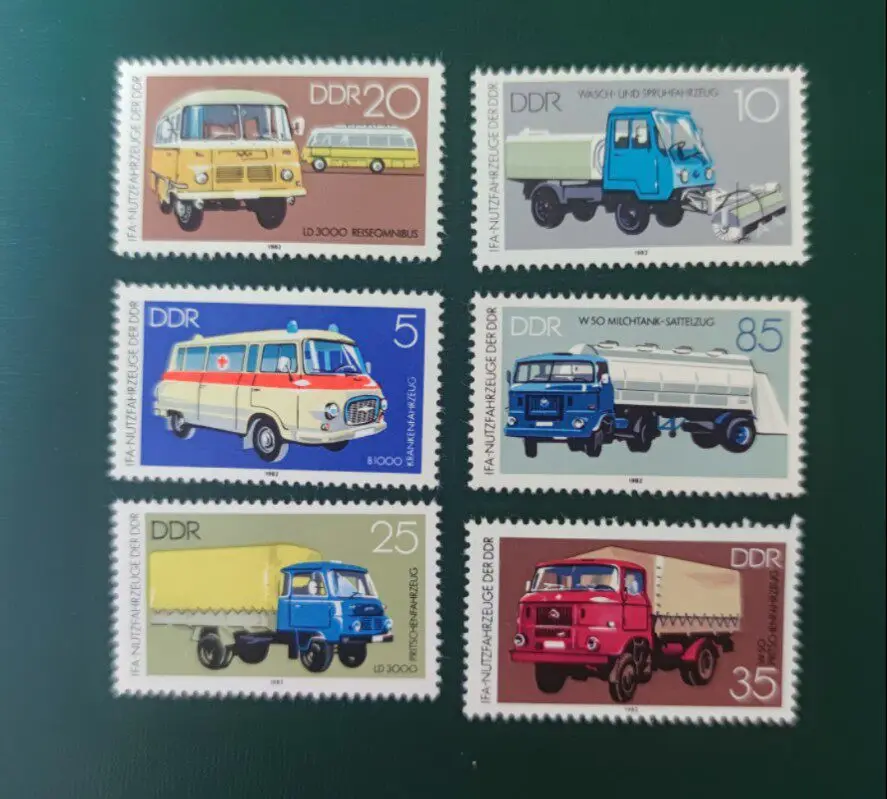 6Pcs/Set New DDR Post Stamp 1982 Transportation Postage Stamps MNH ...