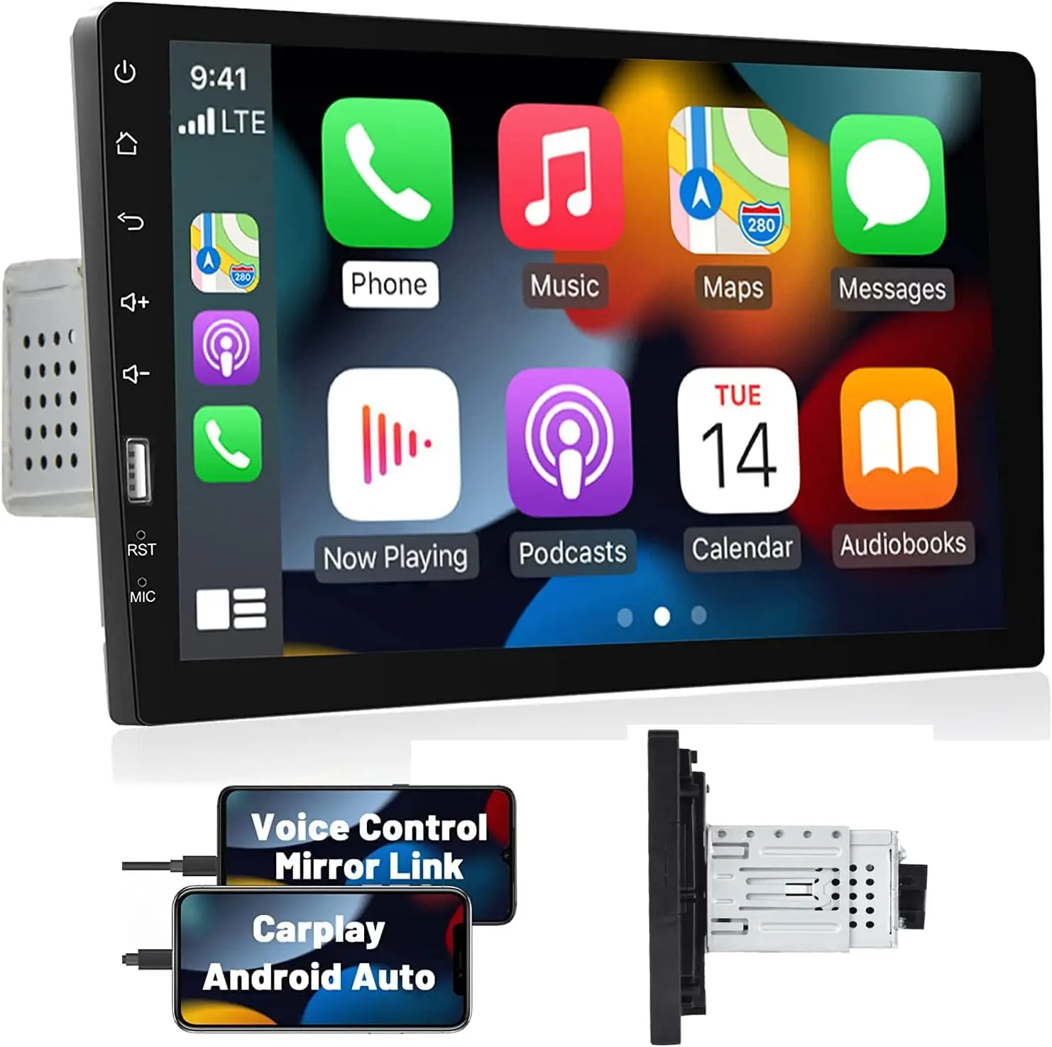 X-REAKO-1-DIN-9inch-Car-Multimedia-Player-Car-Radio-Audio-USB-Carplay ...