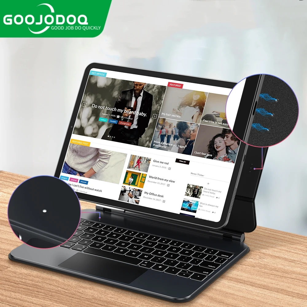 Wireless-Charging-Magic-Keyboard-Case-for-iPad-Pro-11-iPad-Air-5-Air-4 ...