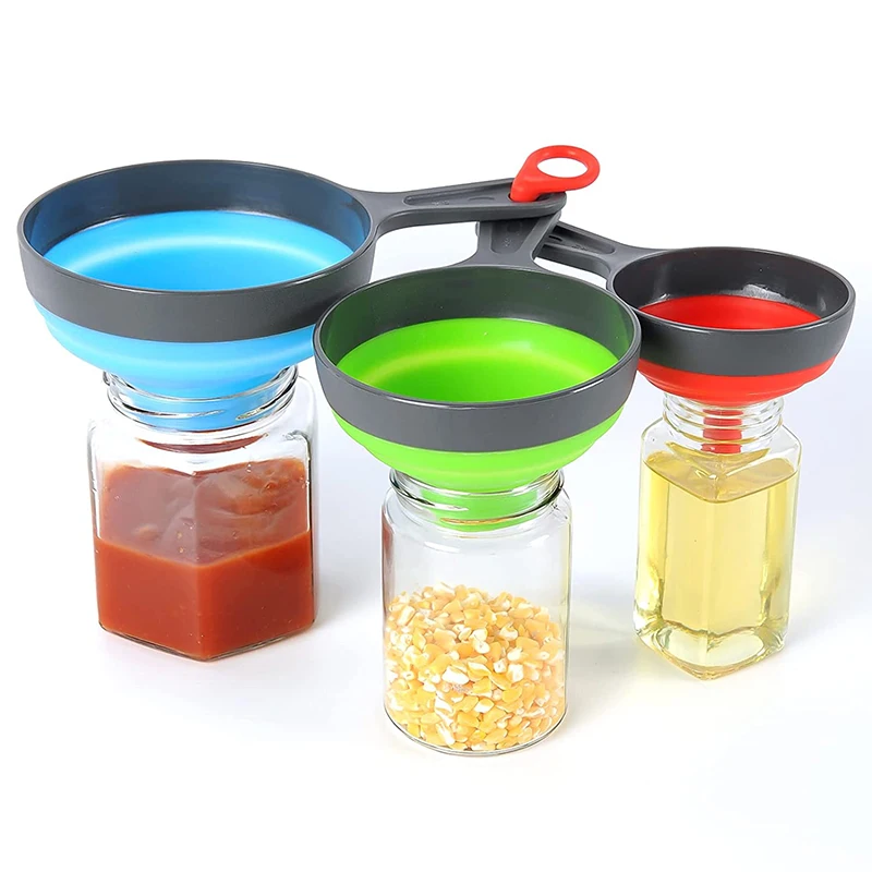 3Pcs-Set-With-3-Size-Kitchen-Funnel-Silicone-Folding-Telescopic-Funne ...
