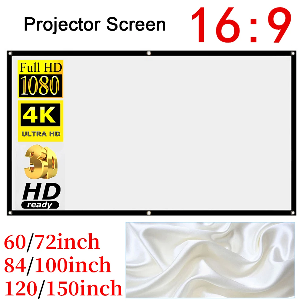 Simple-Projector-Curtain-Home-Set-Theater-Office-16-9-HD-Display ...