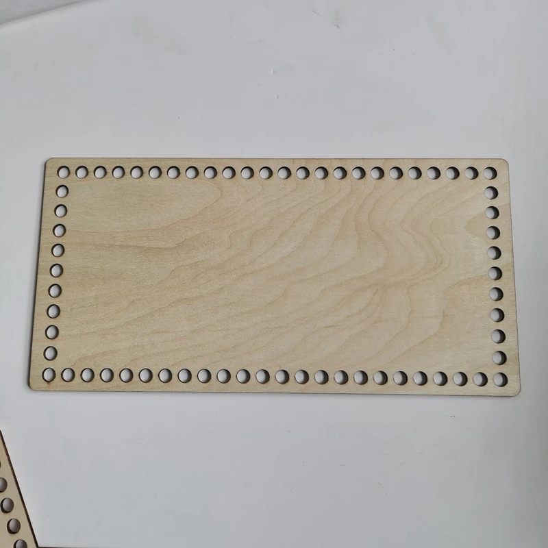 Home & Living Middle rectangle wooden base for crochet basket 7 sizes ...