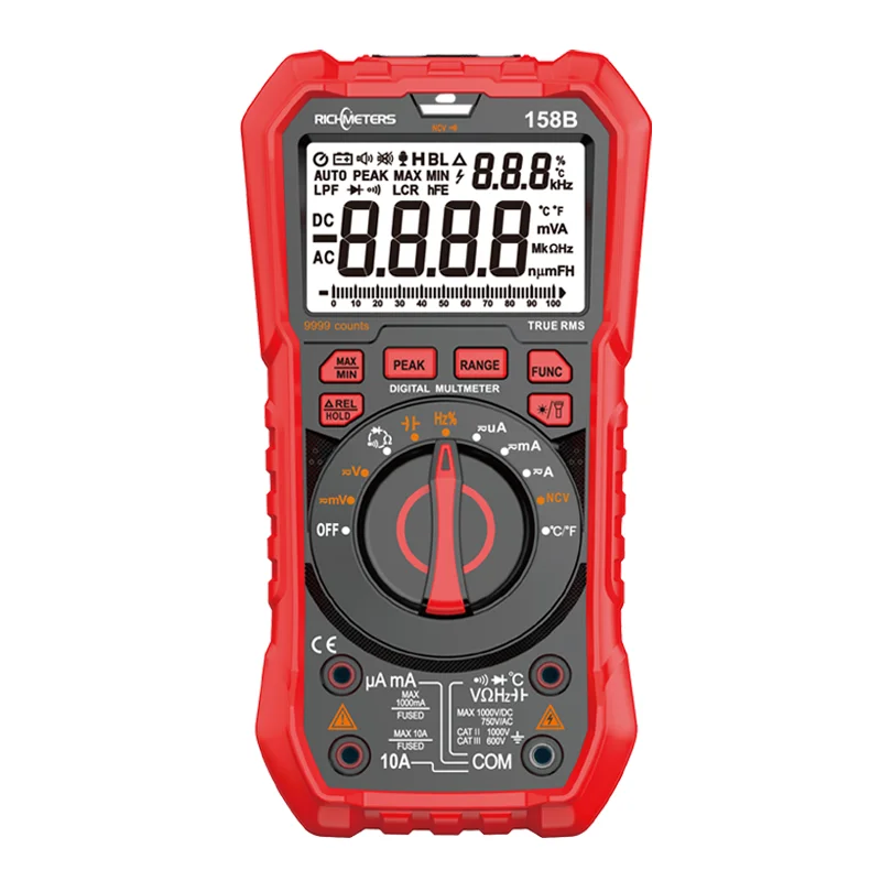 RICHMETERS-RM158B-NCV-Digital-Multimeter-9999-Counts-Auto-Ranging-AC-DC ...