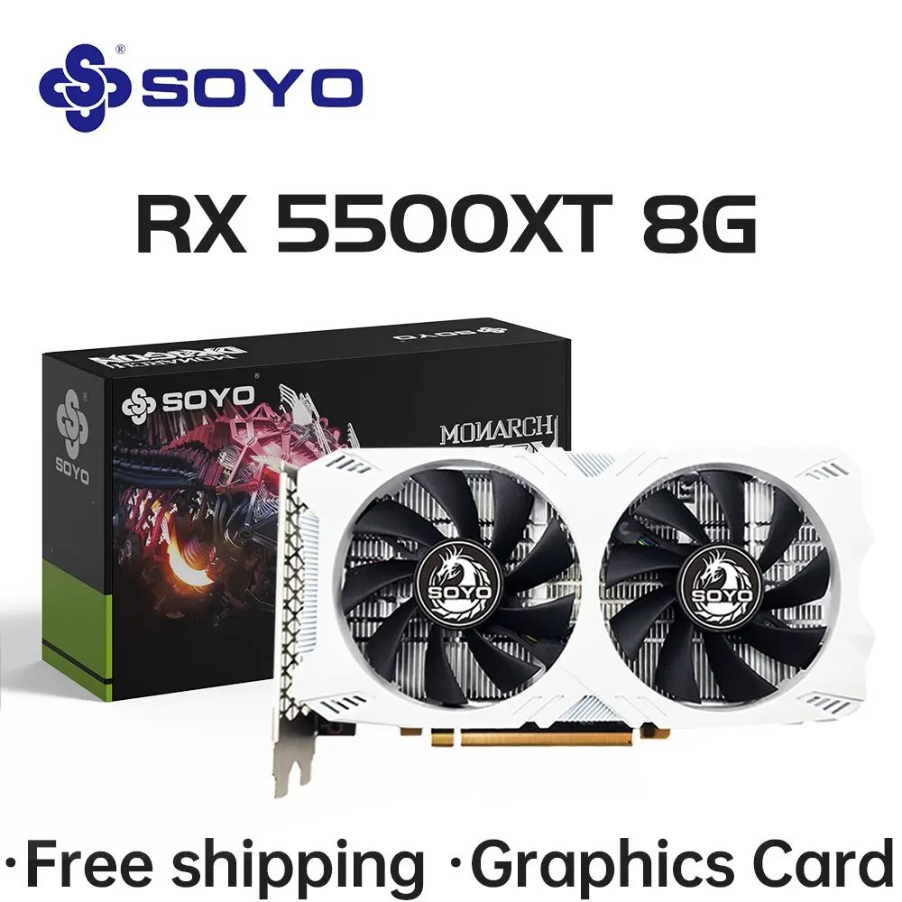 SOYO-RX5500XT-Gaming-Graphics-Cards-AMD-Radeon-RX-5500XT-8GB-GDDR6 ...