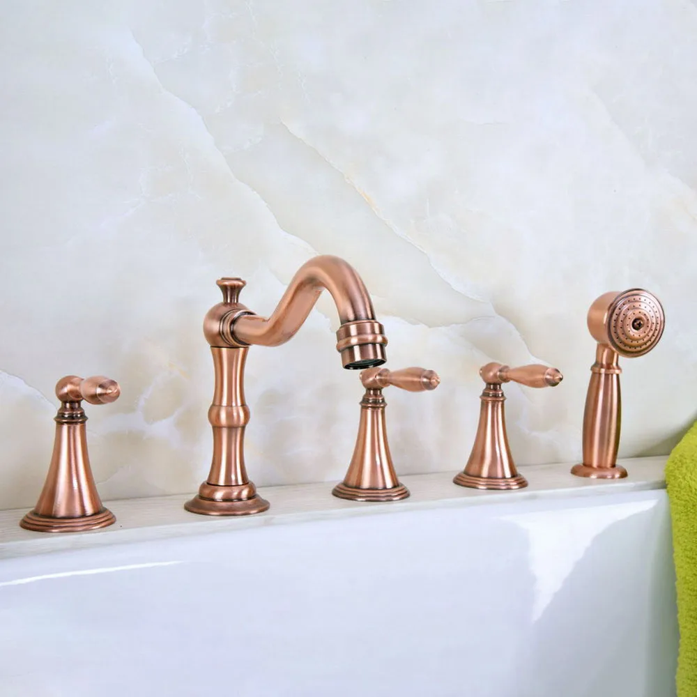 Mezclador-de-ba-era-de-cobre-rojo-antiguo-mezclador-de-ba-era-romano ...