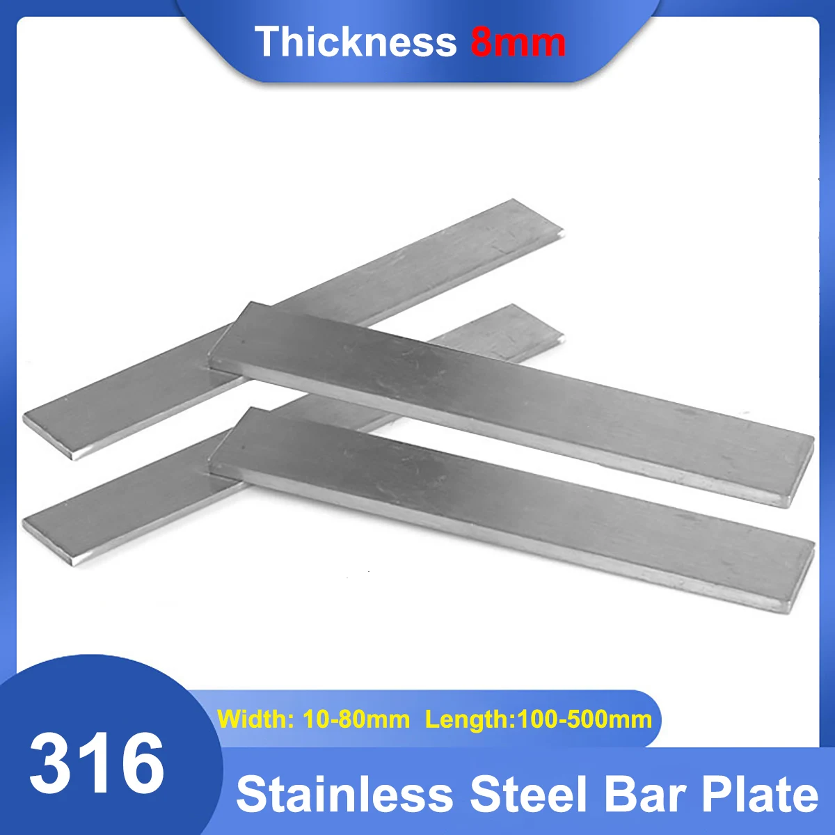 1Pcs-8mm-Thick-316-Stainless-Steel-Bar-Plate-Rod-Width-10-15-20-25-30 ...