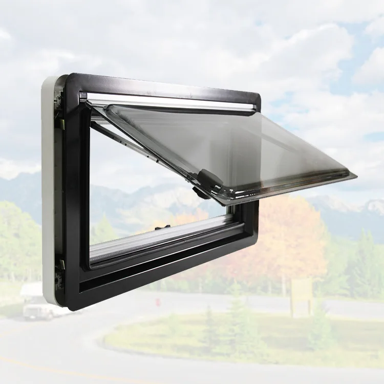 Hot-sale-black-RV-window-for-motorhome-window-double-glazed-right-angle ...