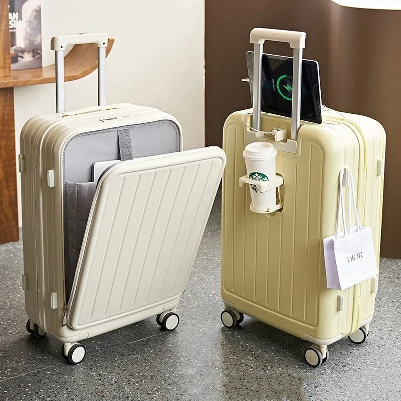 20inch-Multi-Functional-Front-Opening-Luggage-Compartment-Charging-Port ...