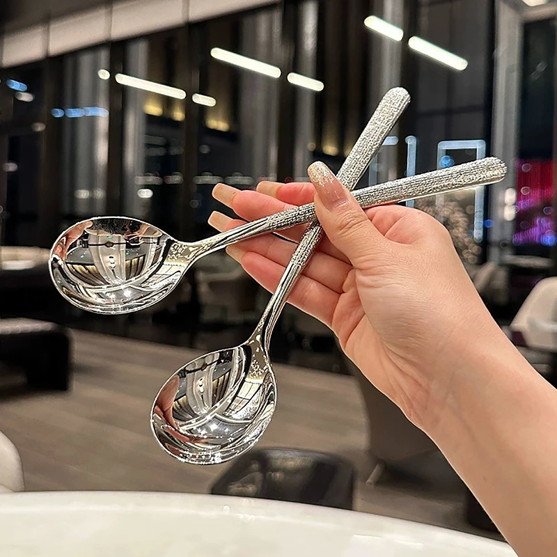 Korean-Stainless-Steel-Thickening-Spoon-Creative-Long-Handle-Hotel-Hot ...