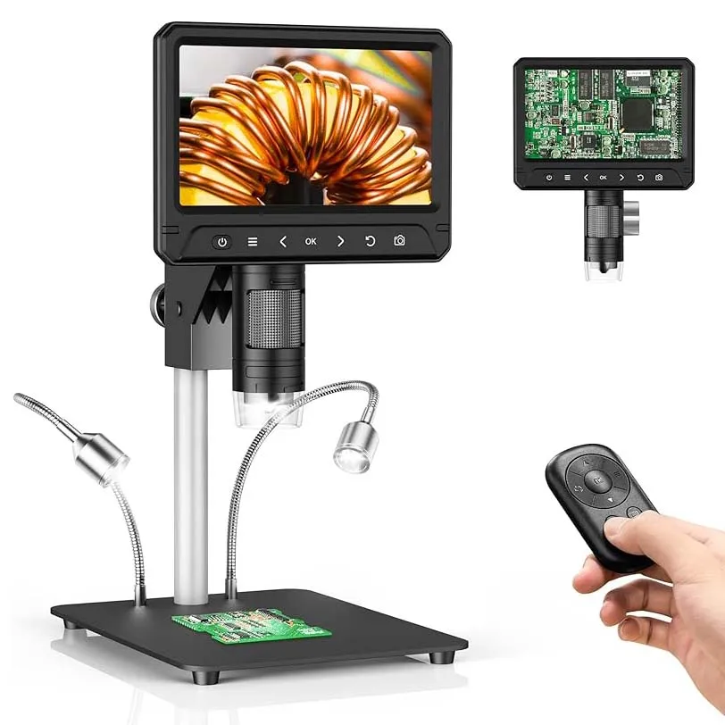 7-LCD-Digital-Microscope-1200X-Magnification-12MP-1080P-HD-Professional ...