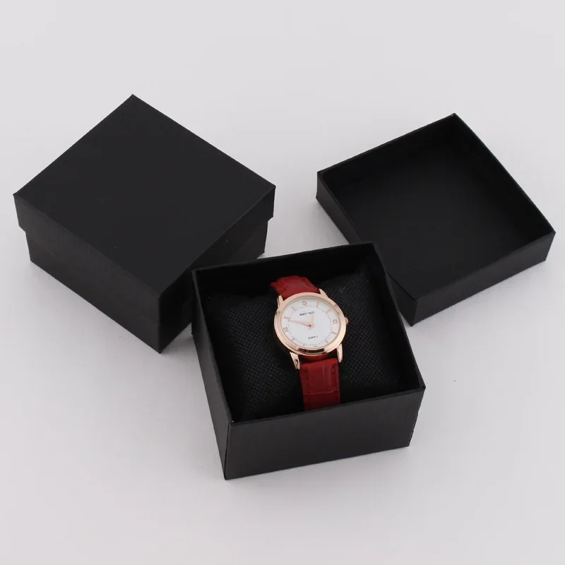 1/2/3PC Simple Black Square Dustproof Watch Storage Box Single Watch ...