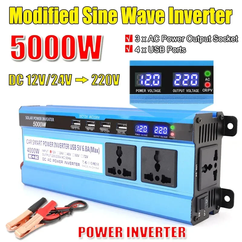 5000W-Modified-Sine-Wave-Inverter-DC-12V-24V-TO-220V-Voltage ...