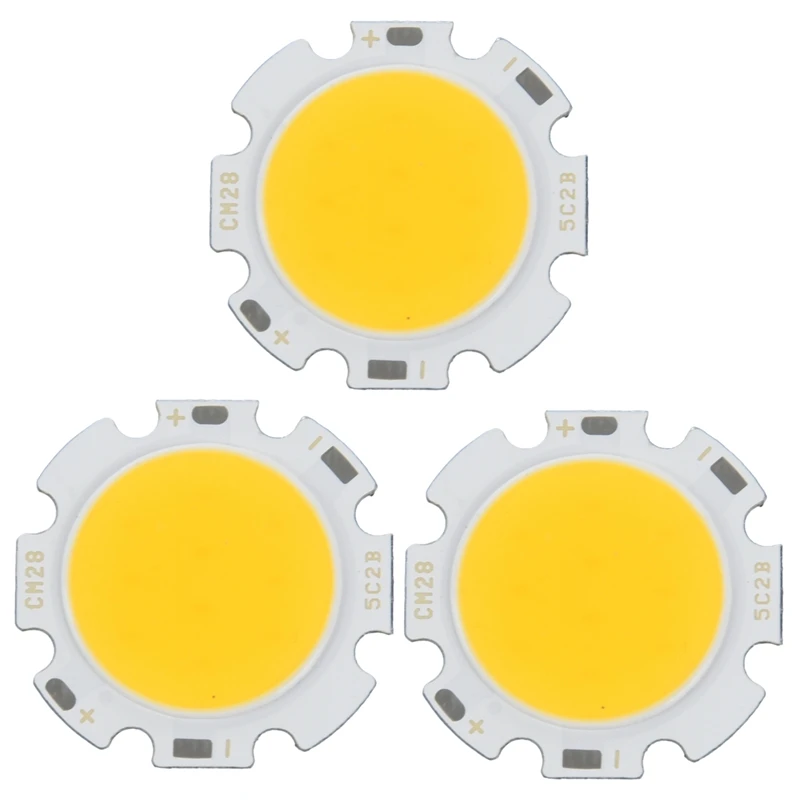 HOT-3X-5W-Chip-Light-Round-COB-Super-Bright-LED-Light-LED-Lamp-Bulbs ...