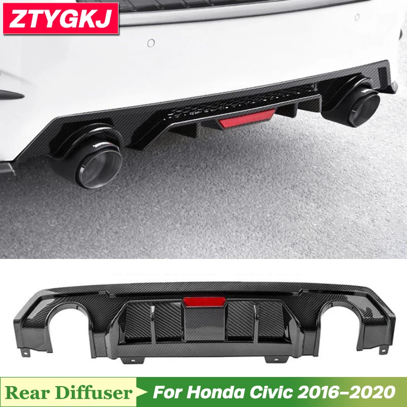 High-Quality-PP-Material-Rear-Diffuser-Bumper-Lip-For-Honda-Civic-10TH ...