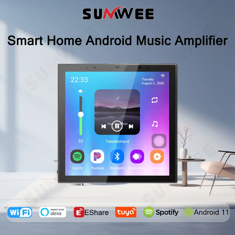 Smart-Home-audio-in-Wall-Amplifier-Android-11-System-4-Inch-Touch ...