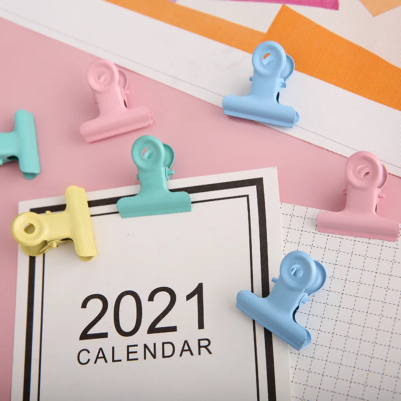 5Db/Tétel Cukorkás Színek Fémkötő Klipek Jegyzetek Levélpapír Klip ...