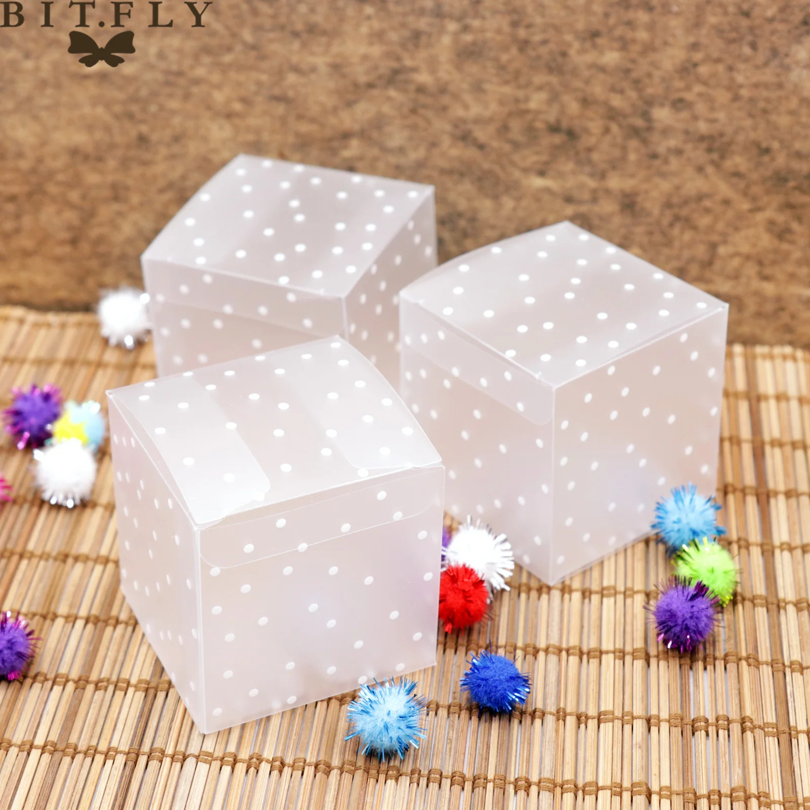 10pcs Transparent Candy Box Pvc Square Boxes Chocolate Snacks Sweet ...