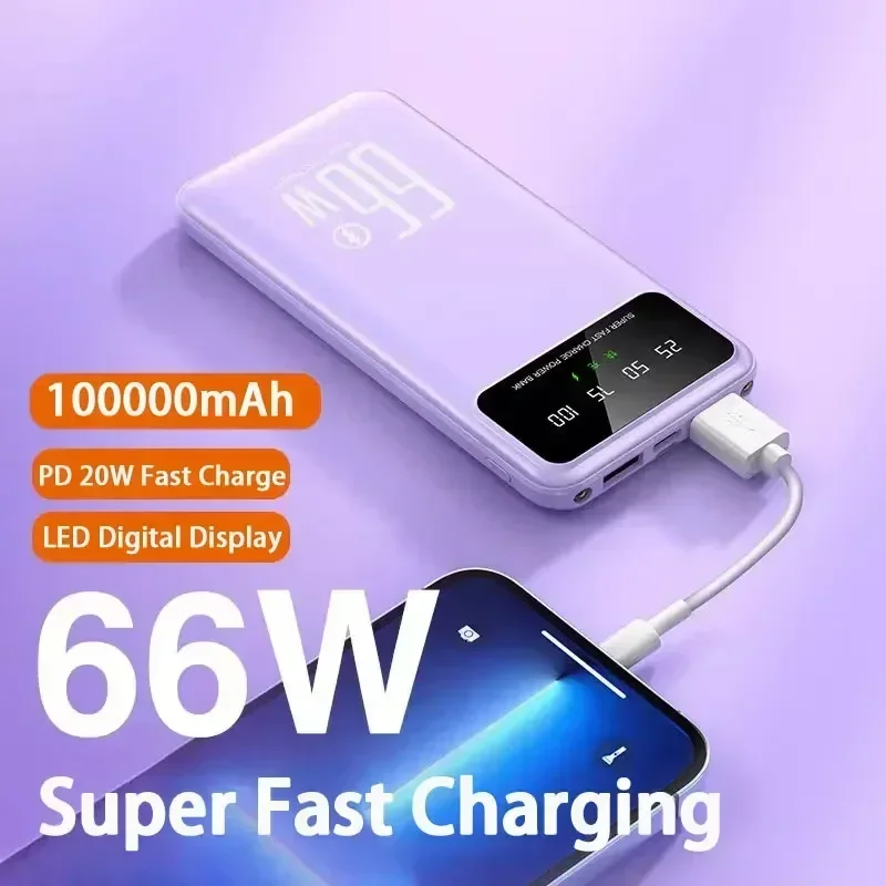 New-100000mAh-Power-Bank-Lightweight-Portable-High-Capacity-Super-Fast ...