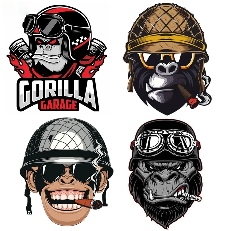 Garage-Gorilla-Car-Sticker-Monkey-Smoke-Cigar-Vinyl-Waterproof ...