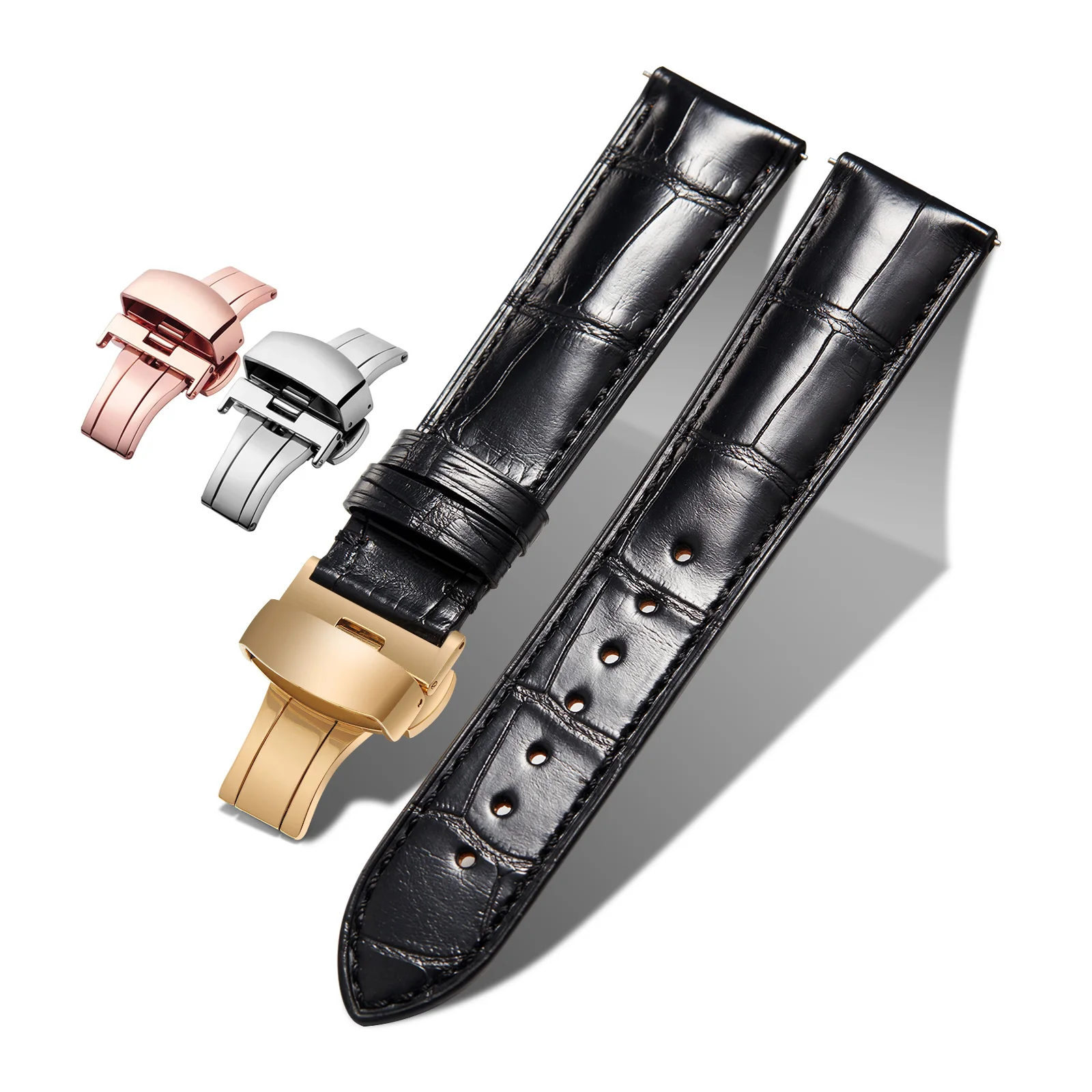 Crocodile Watch Bands Men | Crocodile Pattern Watch Strap - Leather ...