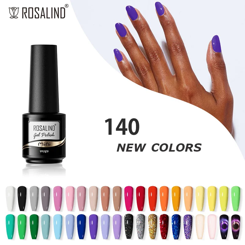 ROSALIND-140-Colors-Gel-Nail-Polish-Colorful-Series-Neon-Luminous-Soak ...