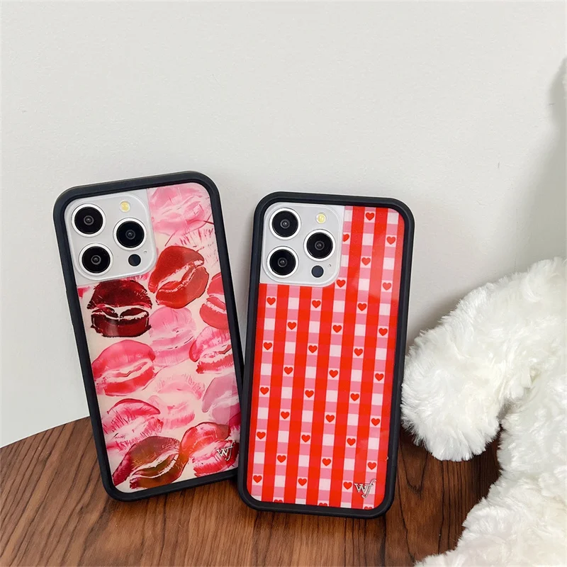 Wildflower-3D-Fashion-Girl-Sexy-Red-Lips-Phone-Case-For-iPhone-12-13-14 ...