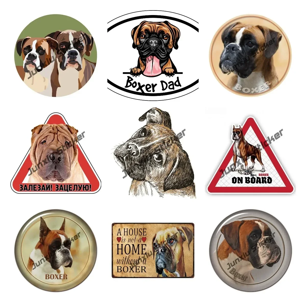 Funny-Boxer-Sticker-Boxer-Dad-on-Board-Die-Cut-Decor-Maryland-Flag ...