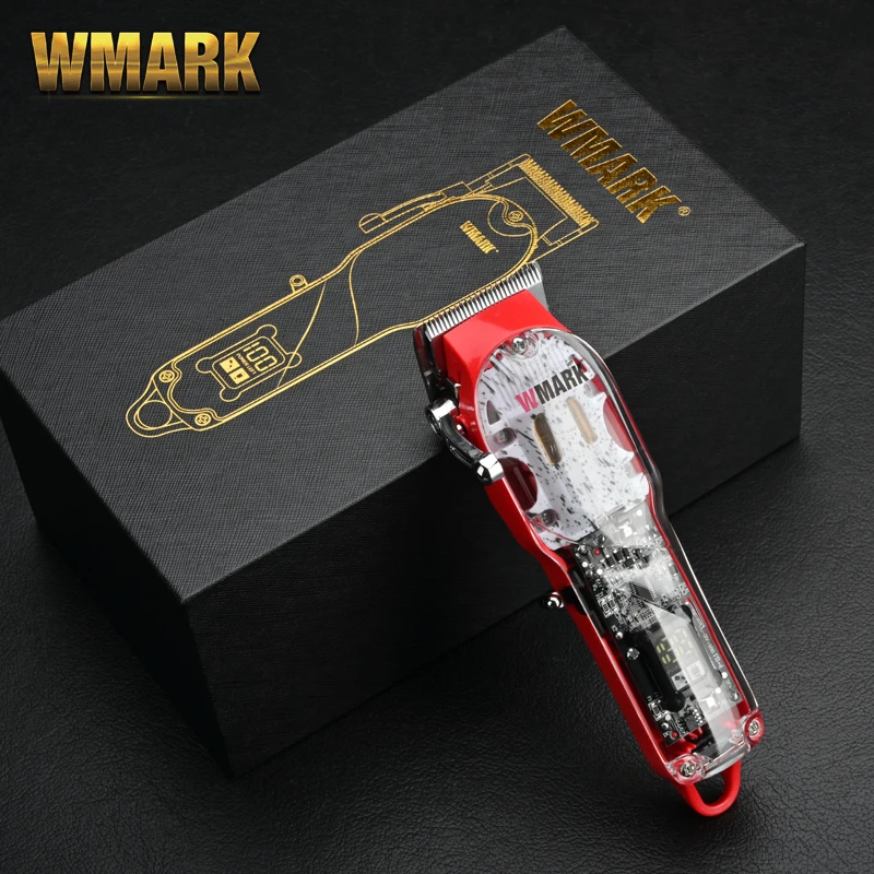 Wmark Ng-409 Red Color Transparent Style Professional Rechargeable ...