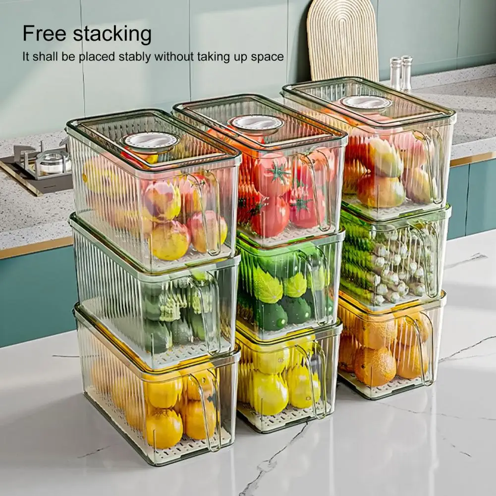 Kitchen Food Storage Box Vegetable Storage Container Transparent Drawer ...