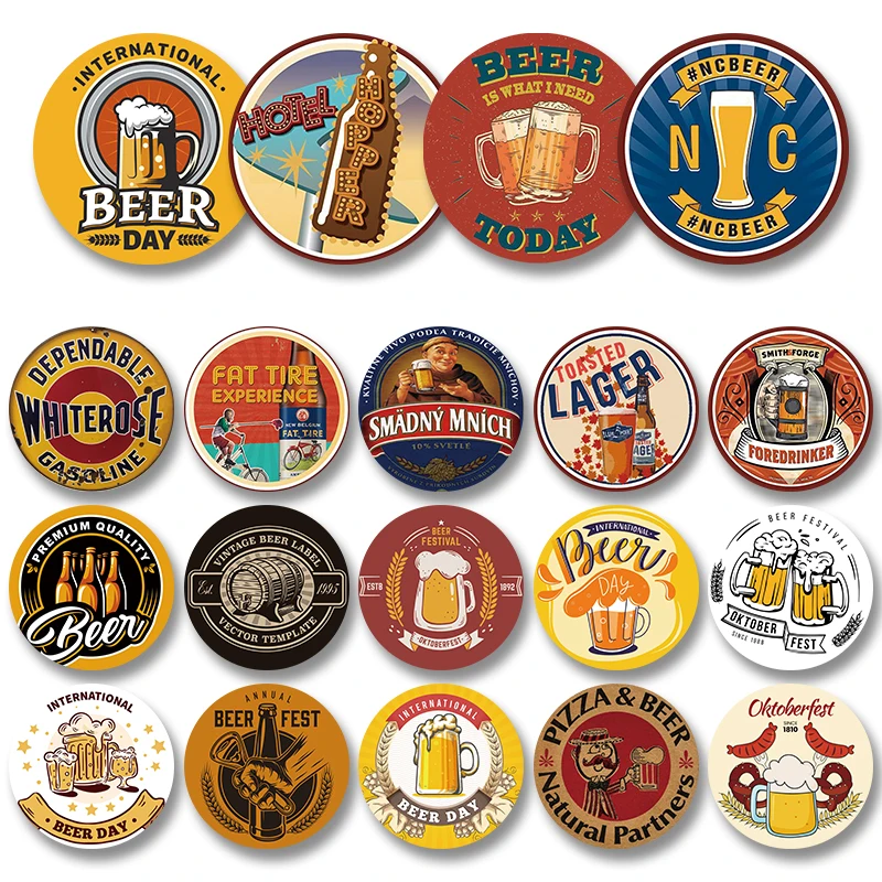 International-Beer-Day-Round-Plaque-Metal-Tin-Signs-Beerfest-Vintage ...