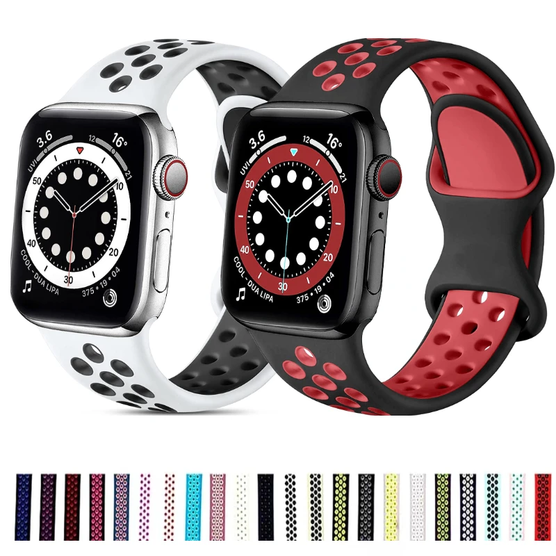 Breathable-Silicone-Strap-For-Apple-watch-Ultra-49mm-8-7-45mm-41mm ...