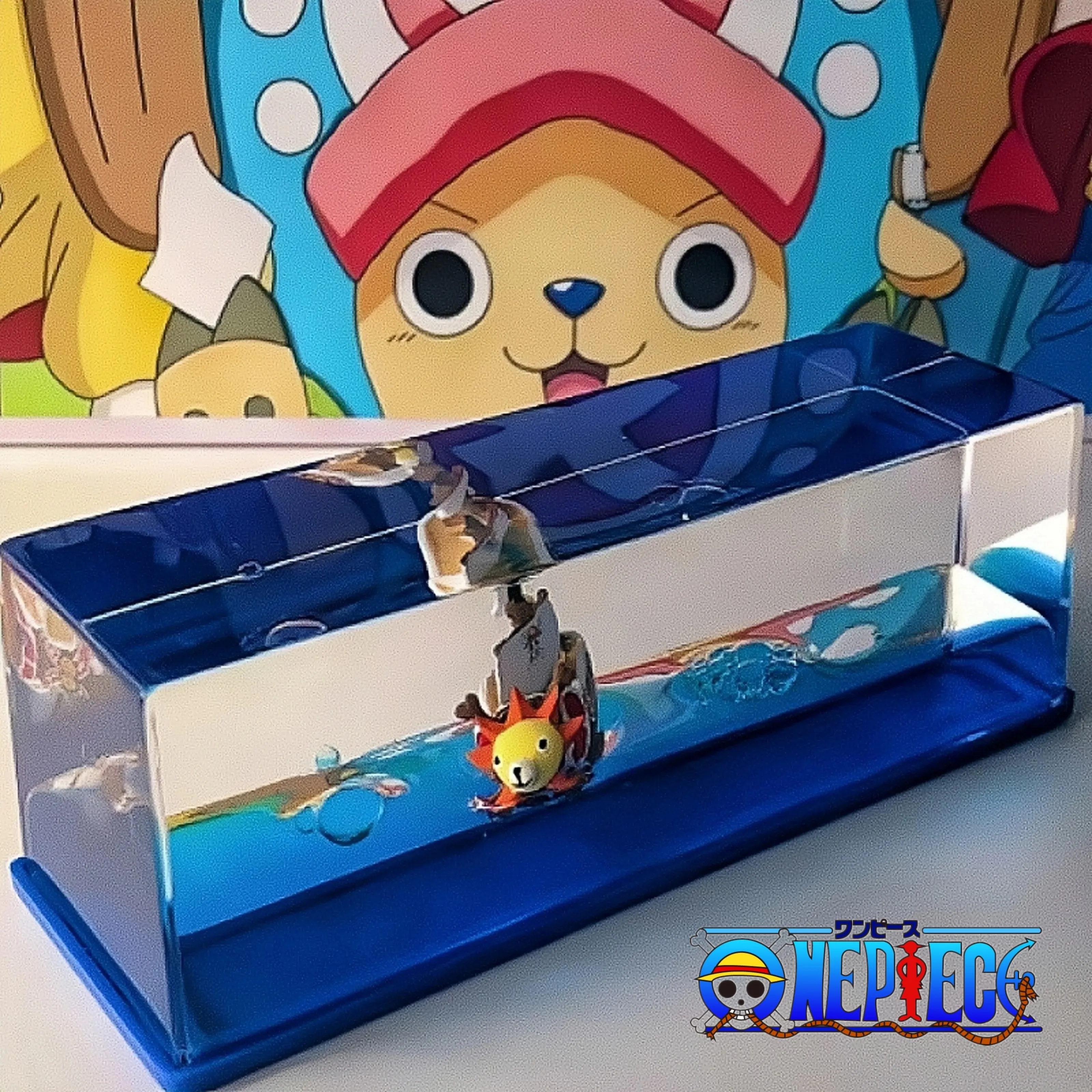 One Piece 3d Ship Fluid Drift Bottle Thousand Sunny Ship Going Merry ...