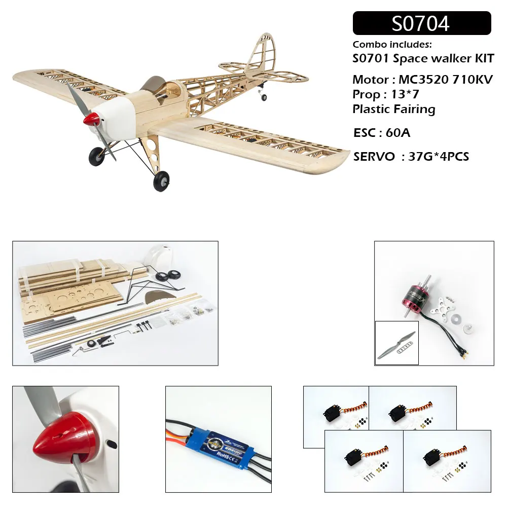 RC AirPlanes Laser Cut Balsa Wood Airplane Spacewalker, 41% OFF
