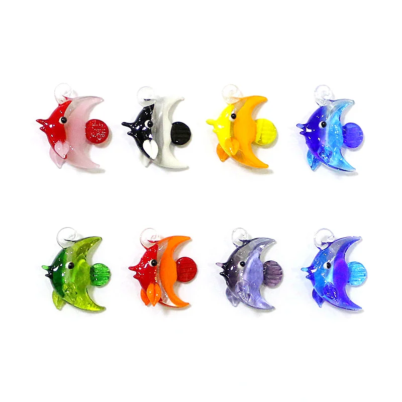 8pcs-Custom-Cute-Mini-Glass-Fish-Pendant-Aquarium-Sea-Animal-Series ...