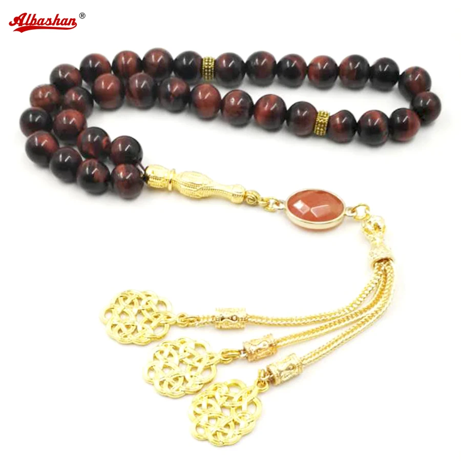 Tasbih-Red-Tiger-Eye-33-45-66-99-beads-Muslim-bracelet-Islamic-prayer ...
