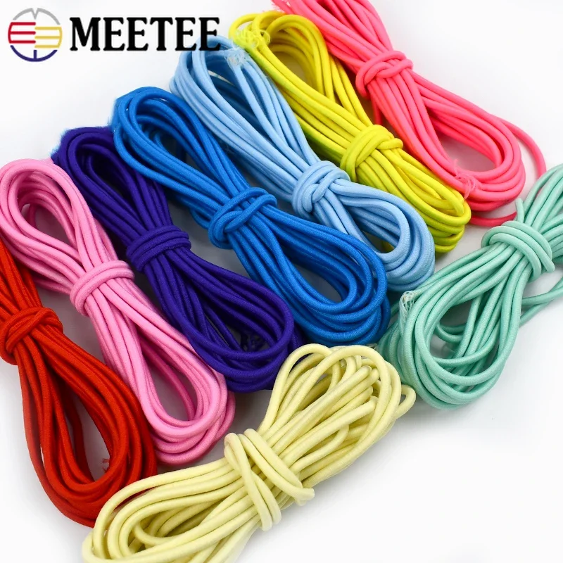 5Meters 4mm Round Elastic Rope Rubber Bands Stretch Elastics Ropes for ...