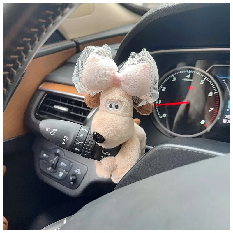 Anime-Cartoon-Bowknot-Gromited-Plush-Doll-Car-Wiper-Turn-Signal ...