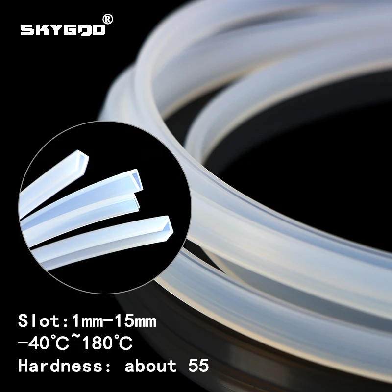1M Silicone Rubber U Shape Seal Strip Solid Gasket Window Car Door ...