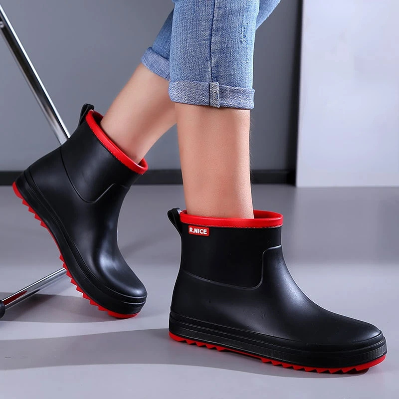 Ankle Rain Boot Waterproof Men Rubber Shoes for Fishing Husband ...
